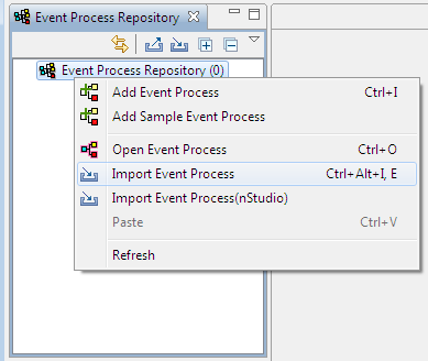 Importing an Event Process